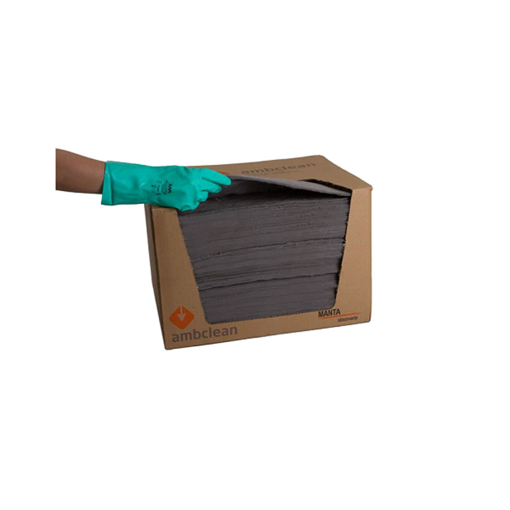 Manta Absorvente Cinza Vazamento Geral 40x50x0,4cm 70L Ambclean - Net ...