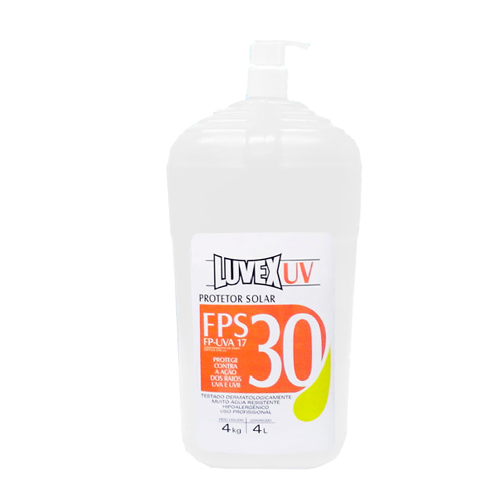 Protetor Solar Fps 30 Uva/uvb Galão 4l Luvex - Net Suprimentos