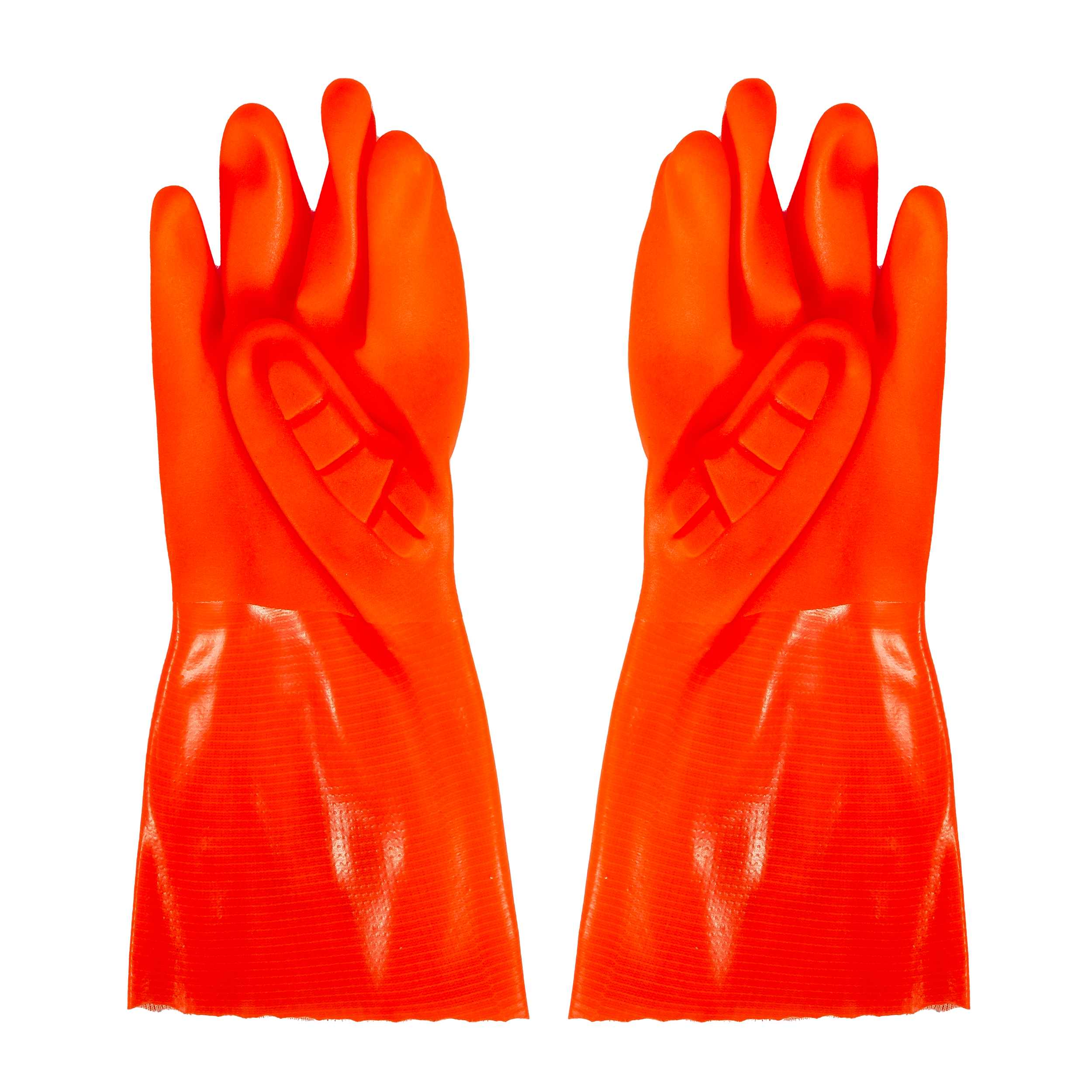 Luva Impacto Nylon Pvc Tpr Danny Extreme Chem Xg/laranja - Net Suprimentos