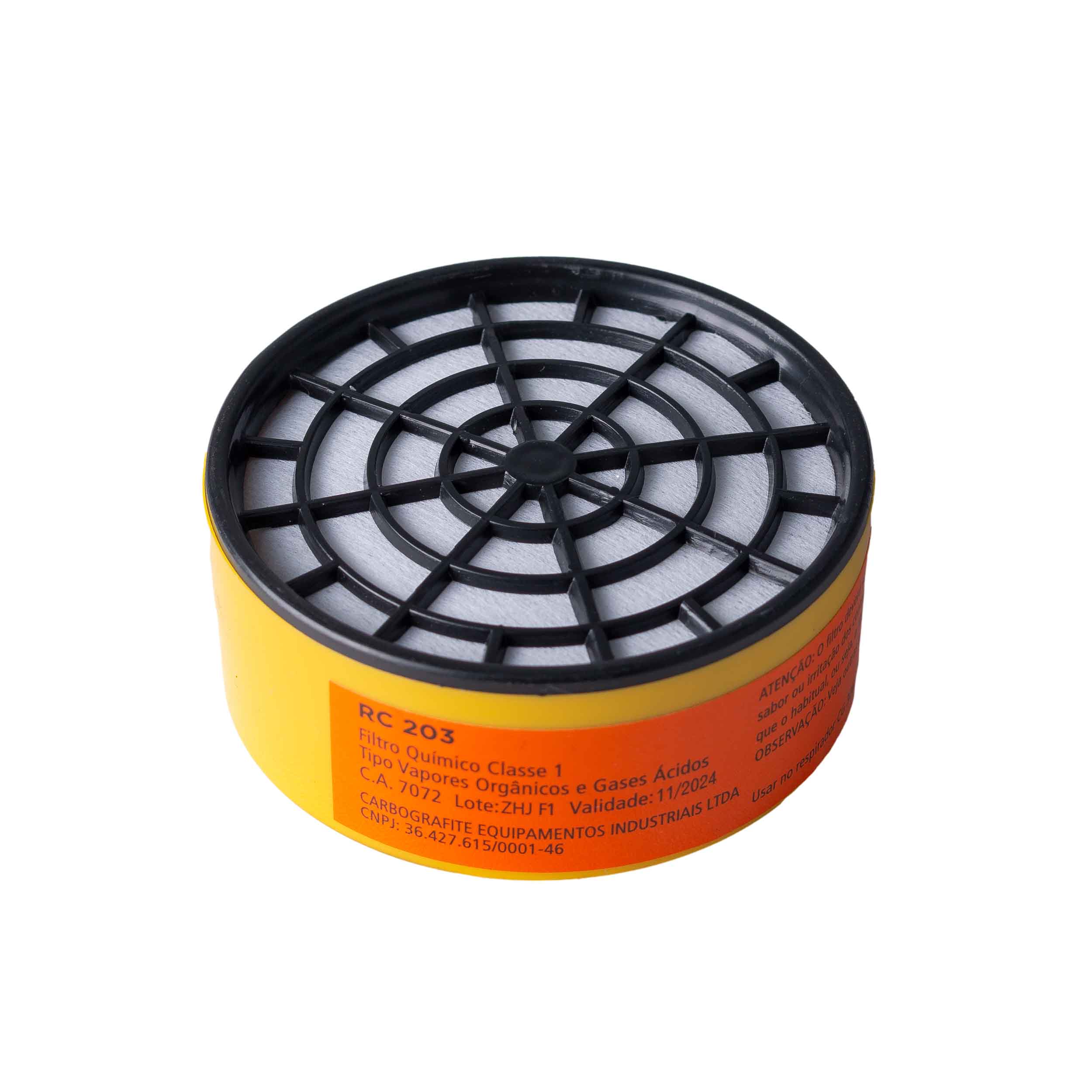 Cartucho Rc203 Para Vapores Orgânicos e Gases Ácidos Carbografite - Net ...
