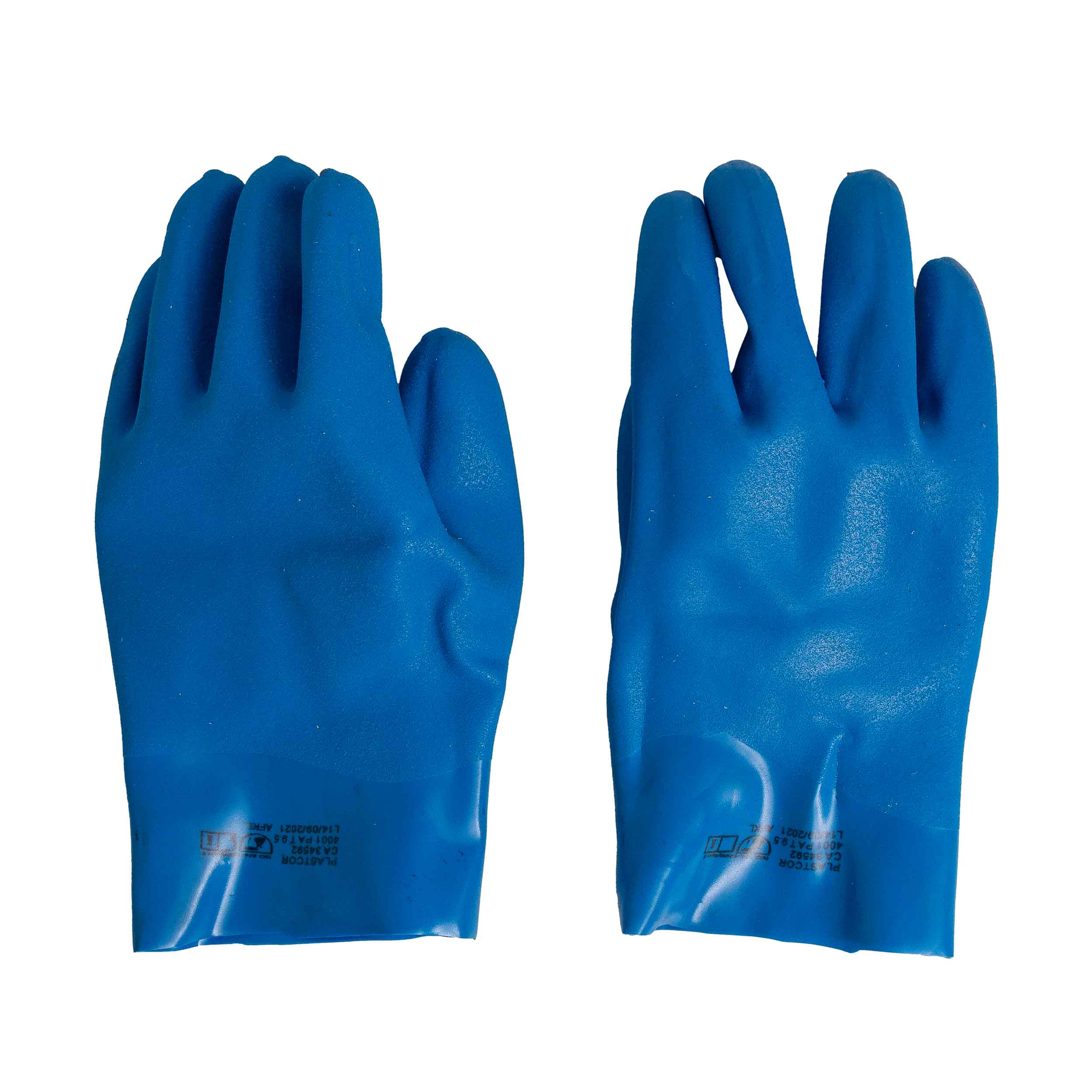 Luva de Pvc Sem Forro Punho 26cm Áspera Plastcor