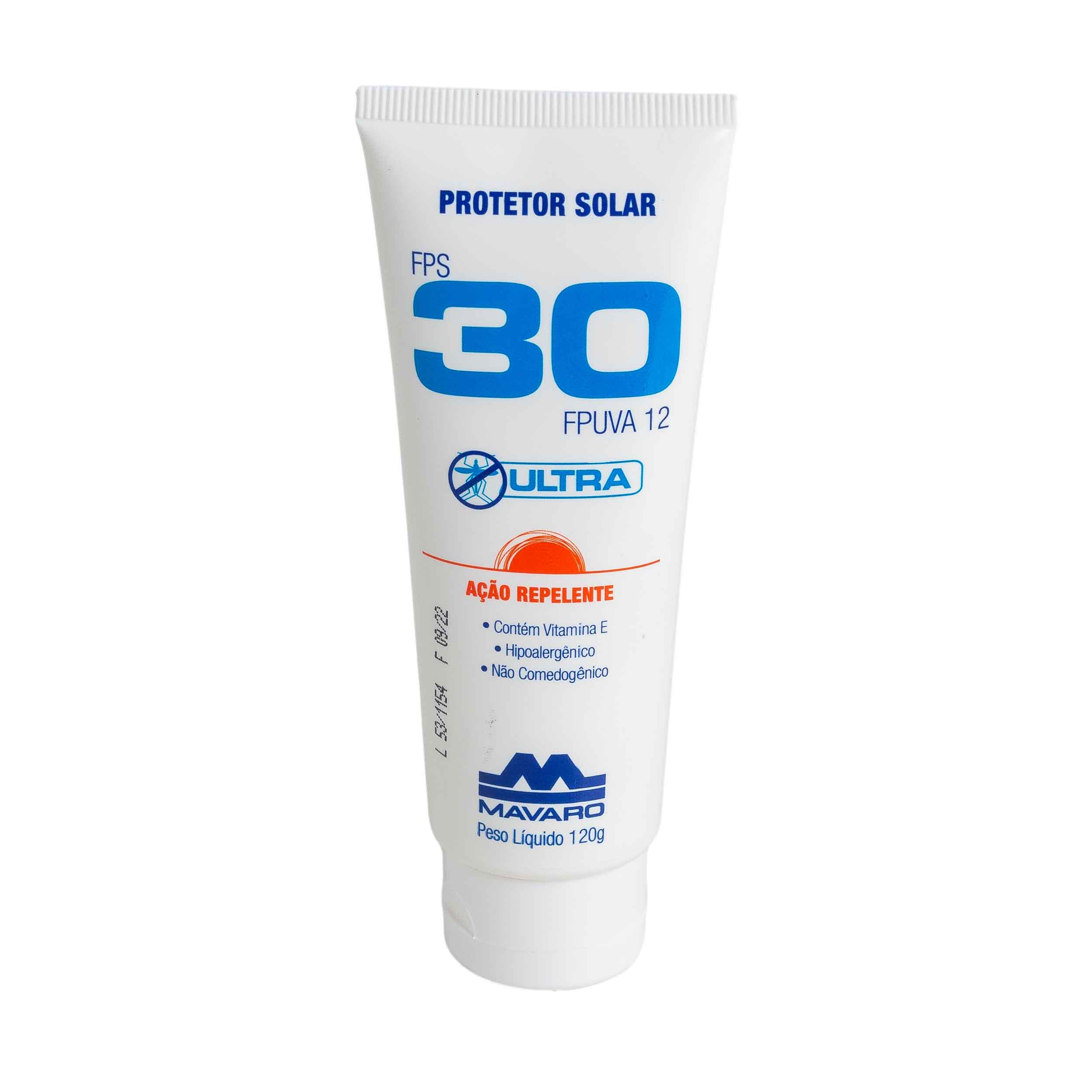 Protetor Solar Repelente Fps 30 Mavaro Bisnaga 120g