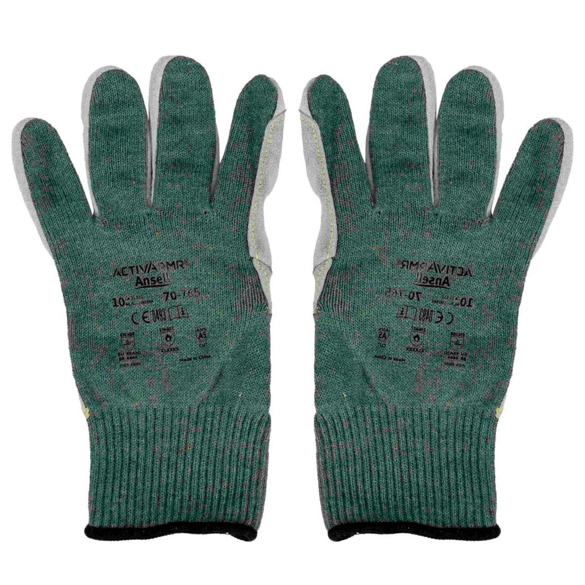 Luva Corte Ref Couro Aramida Nylon En388 4444d Ansell Vantage 70-765 9//